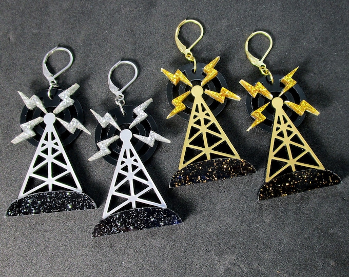 Retro Classic RKO Radio TV Broadcast Antenna Tower Station Electric ...