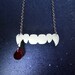 Vampire Fangs Necklace Dripping Blood Drop Vampire Pendant | Etsy