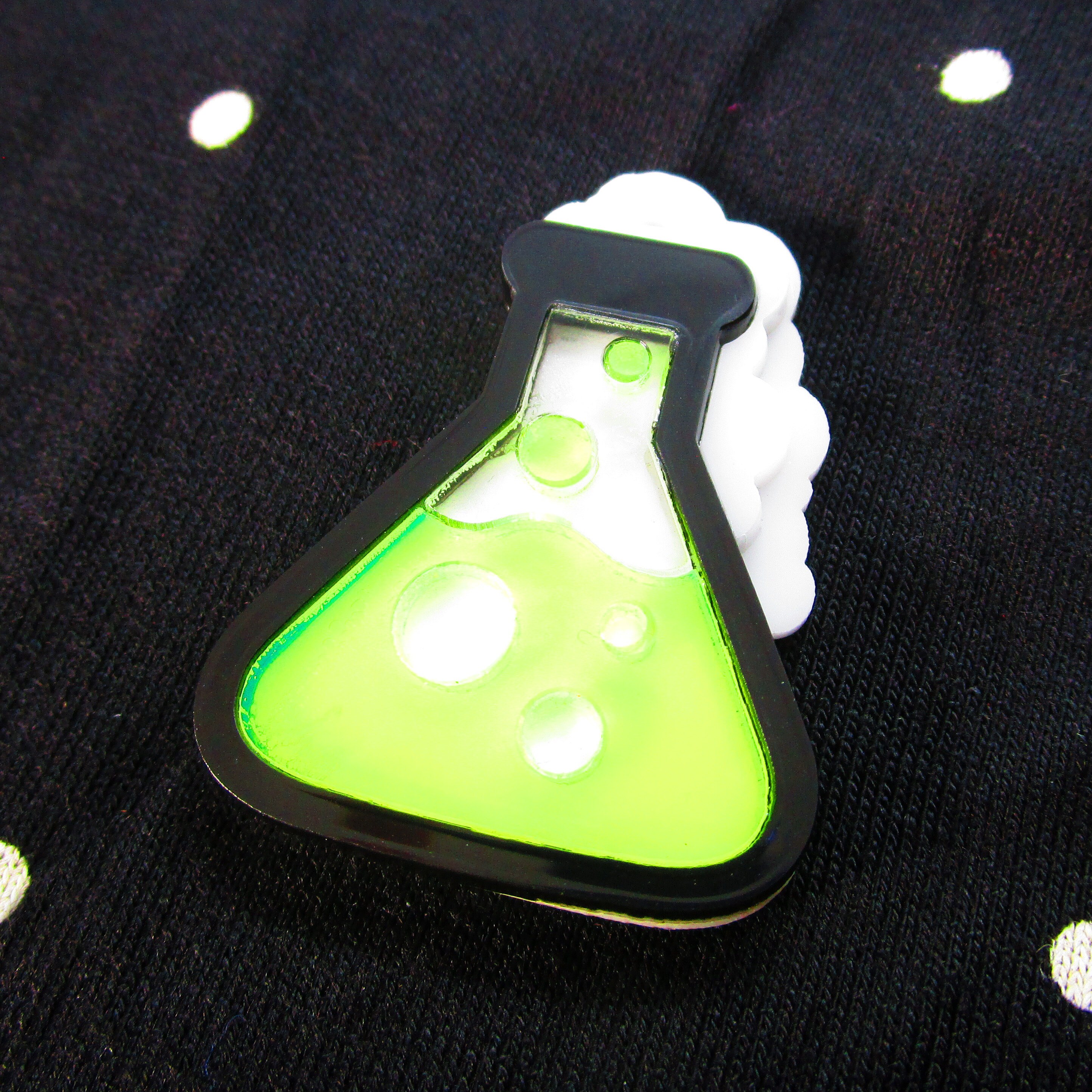 Neon Acrylic Science Beaker Pin, Blacklight Reactive Accessory - Etsy