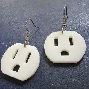 Electrical Outlet Earrings, Power Plug Socket Face, Weird Funny ...