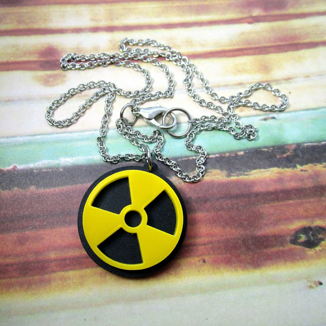 Radioactive Atomic Nuclear Hazard Symbol Pendant Necklace, Fallout ...