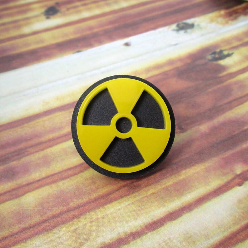 Radioactive Hazard Symbol Pin Brooch Atomic Nuclear Fallout - Etsy