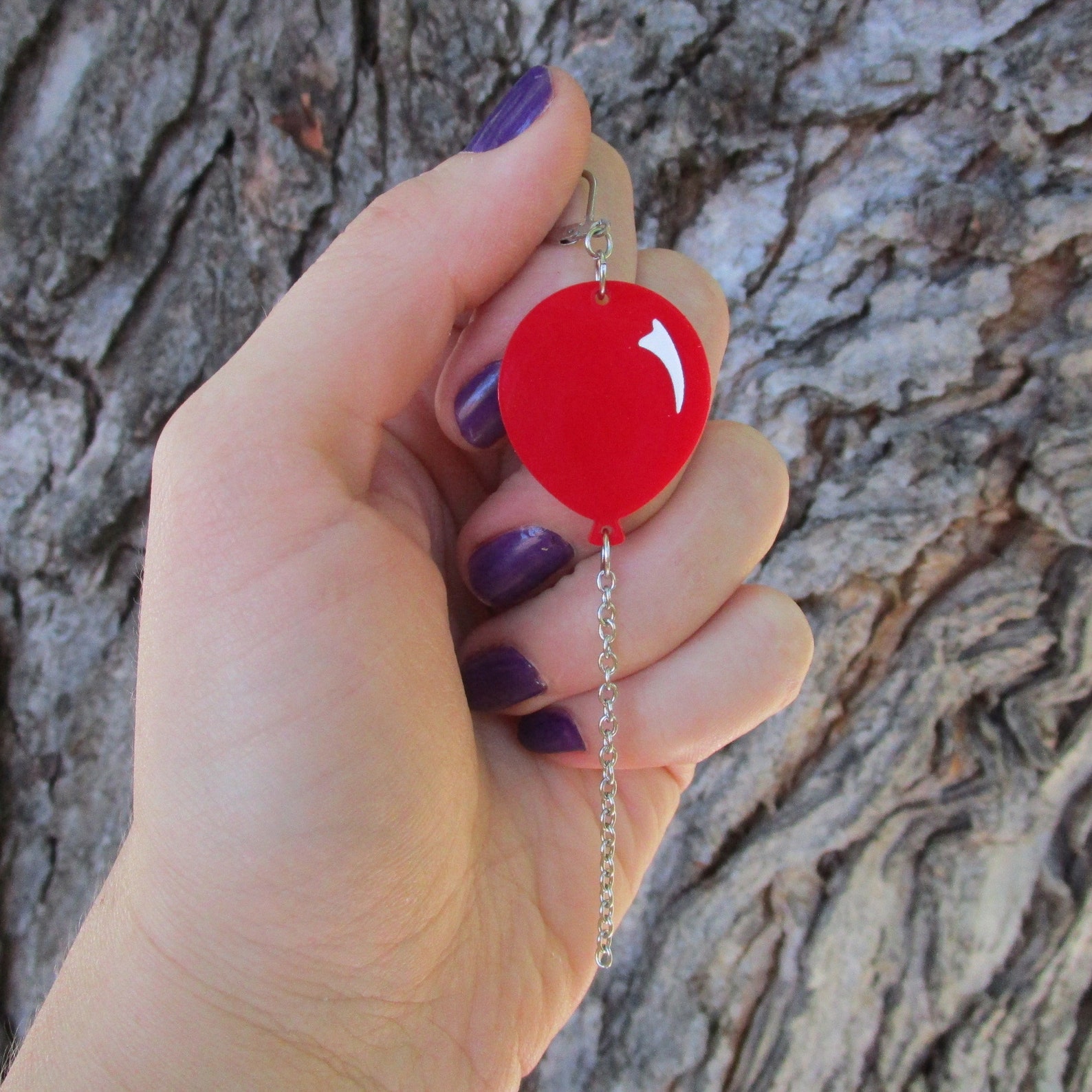 Red Circus Balloon Lever Back Dangle Earrings Clown Fair | Etsy