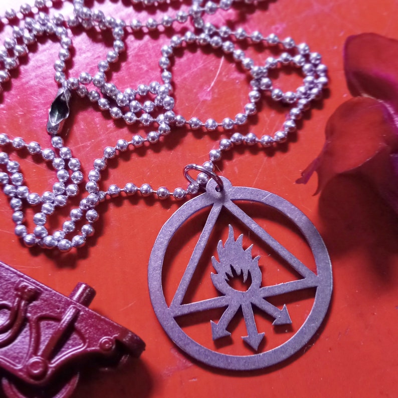 Perfect Red King Sulfur Alchemy Symbol Titanium Pendant on - Etsy