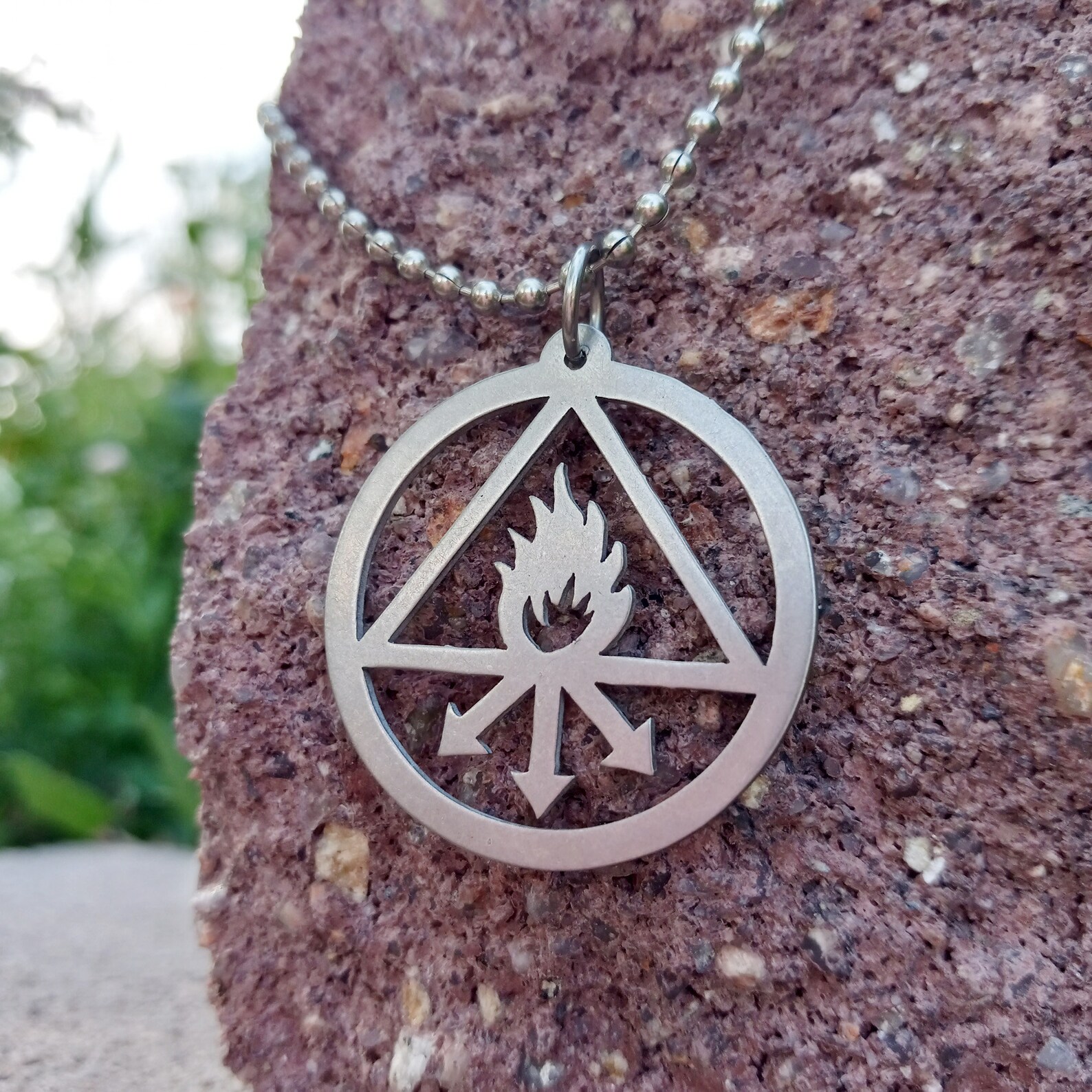 Perfect Red King Sulfur Alchemy Symbol Titanium Pendant on - Etsy
