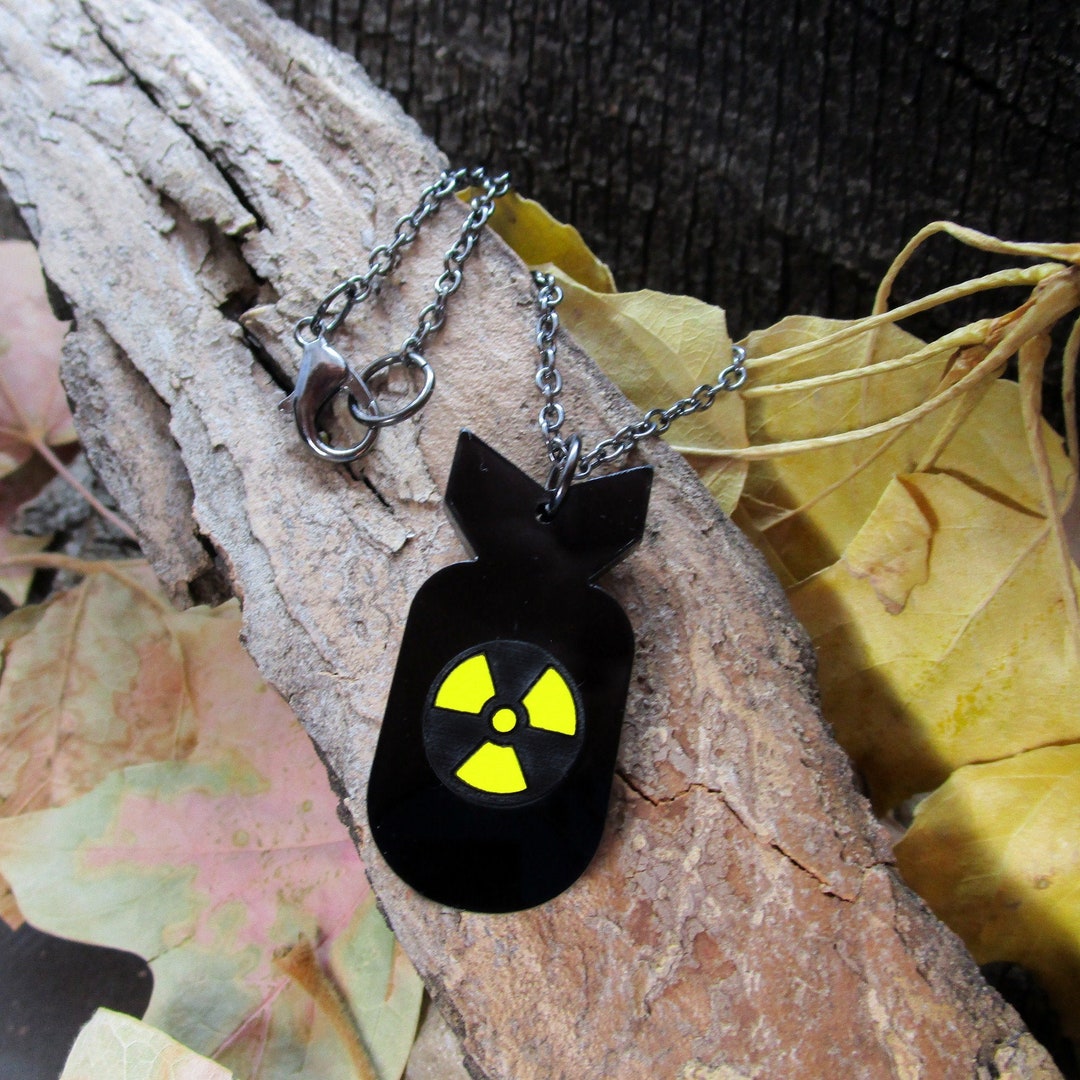 Atomic Nuclear Radioactive Bomb Pendant Necklace, Fallout A Bomb ...