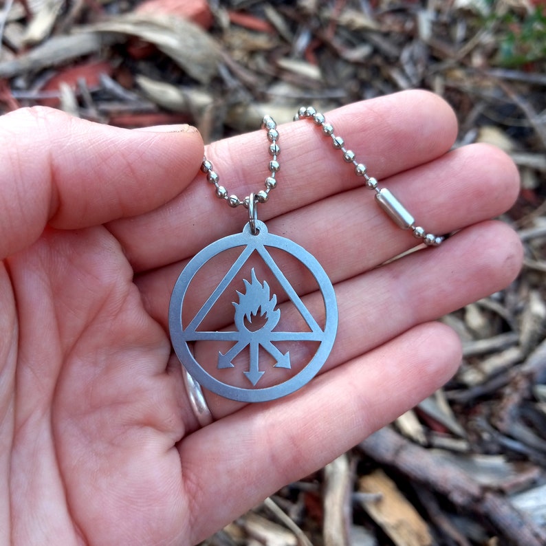 Perfect Red King Sulfur Alchemy Symbol Titanium Pendant on - Etsy