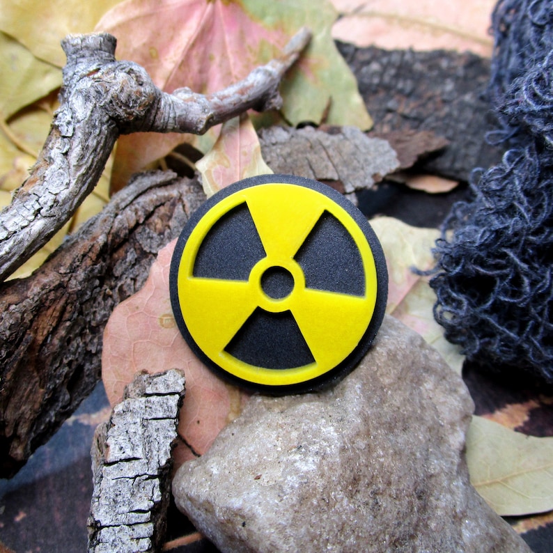 Radioactive Hazard Symbol Pin Brooch Atomic Nuclear Fallout - Etsy