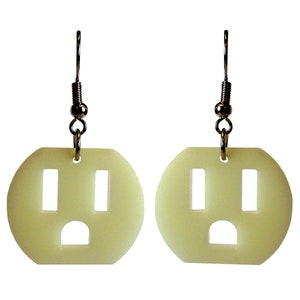 Electrical Outlet Earrings Power Plug Socket Face Weird - Etsy