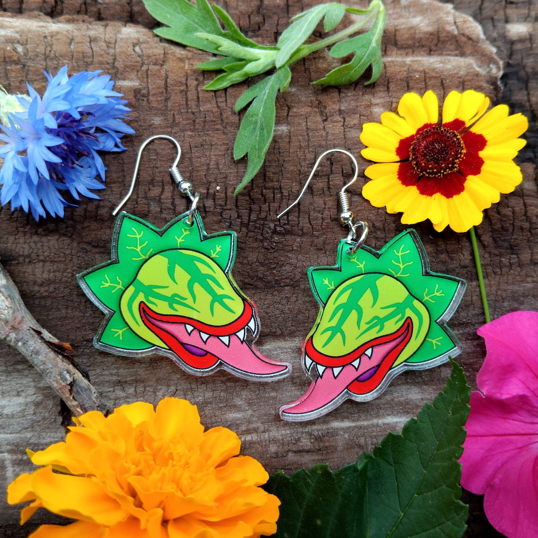 Little Shop of Horrors Audrey 2 Dangle Earrings, Musical Theater Gift ...