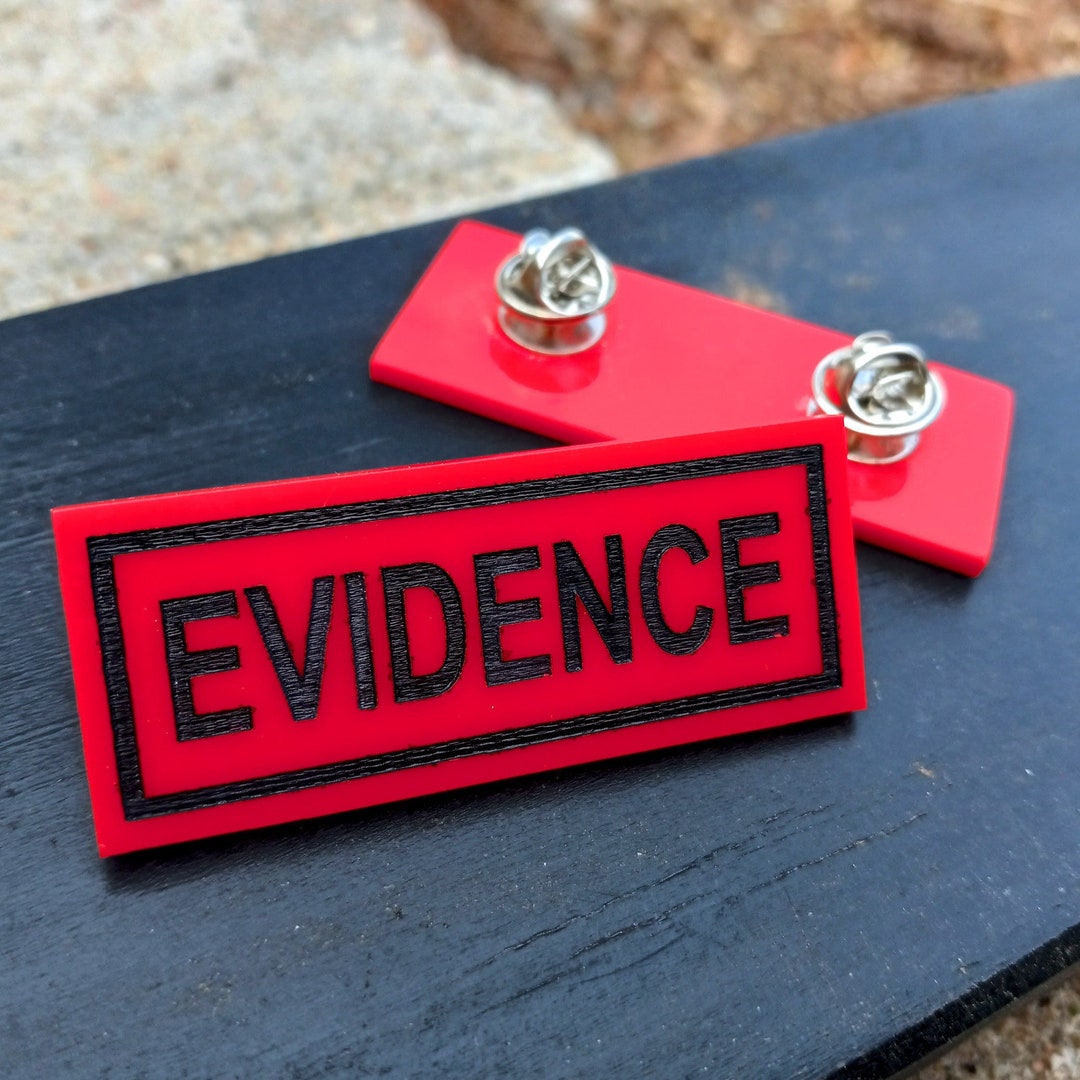 Criminologist True Crime CSI Red EVIDENCE Style Word Tie Tack Pin ...