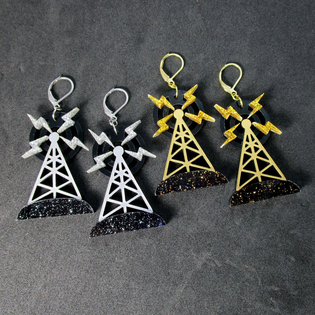 Retro Classic RKO Radio TV Broadcast Antenna Tower Station Electric ...