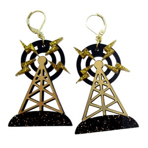 Retro Classic RKO Radio TV Broadcast Antenna Tower Station Electric ...