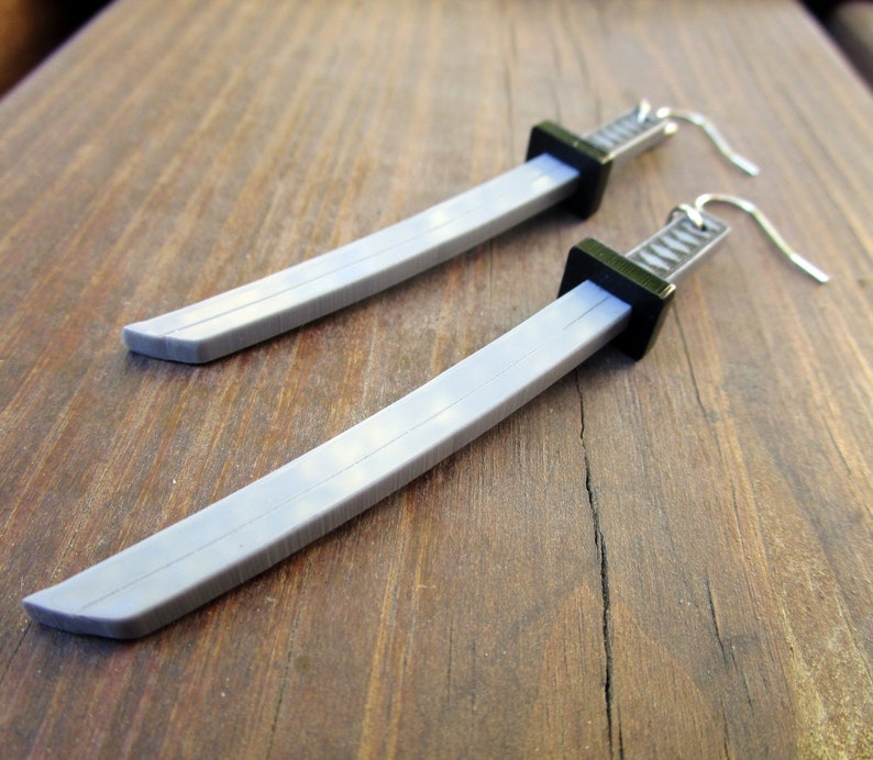 Japanese Samurai Katana Dangle Earrings Long Sword Samurai - Etsy