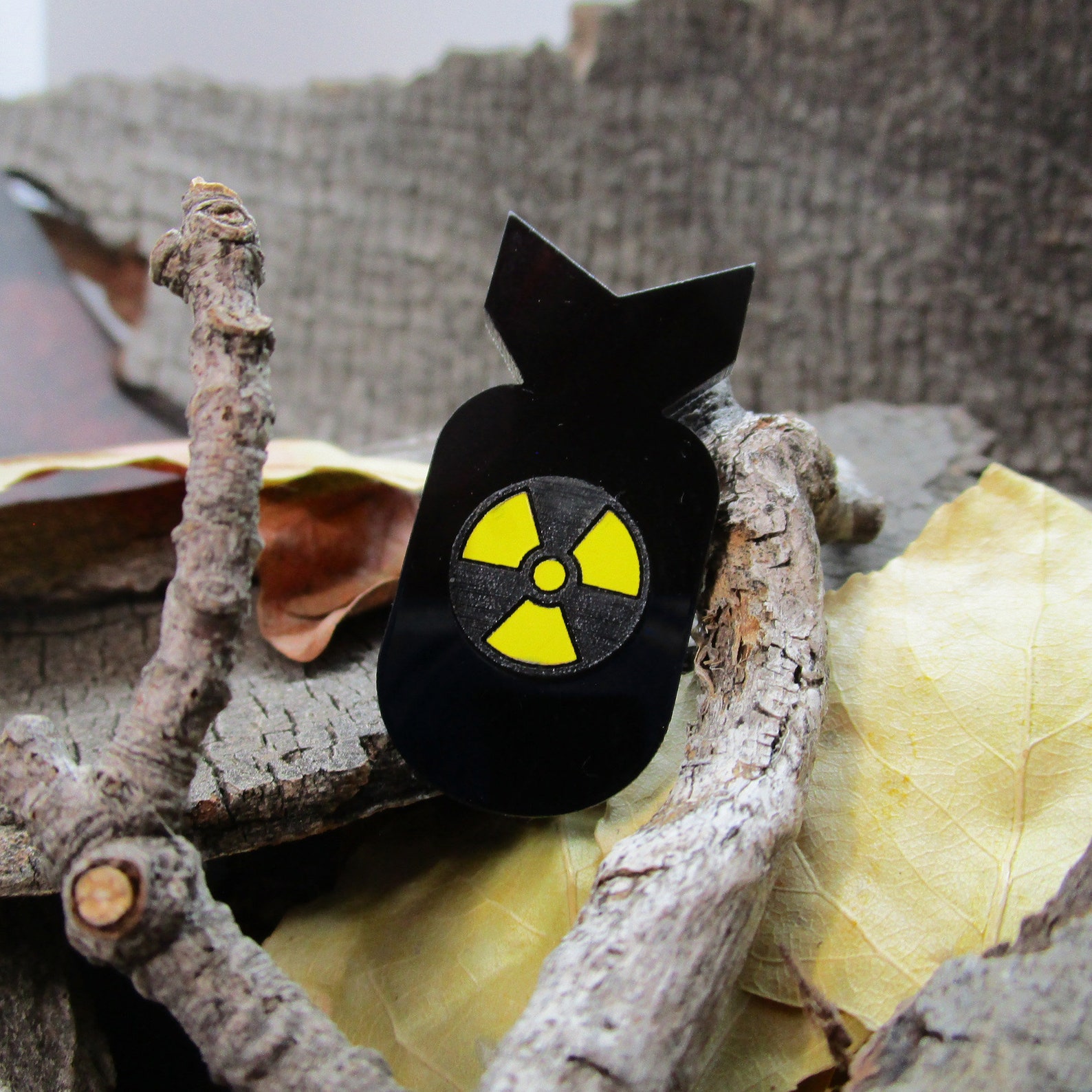 Atomic Nuclear Radioactive Bomb Pin Brooch Fallout A Bomb - Etsy