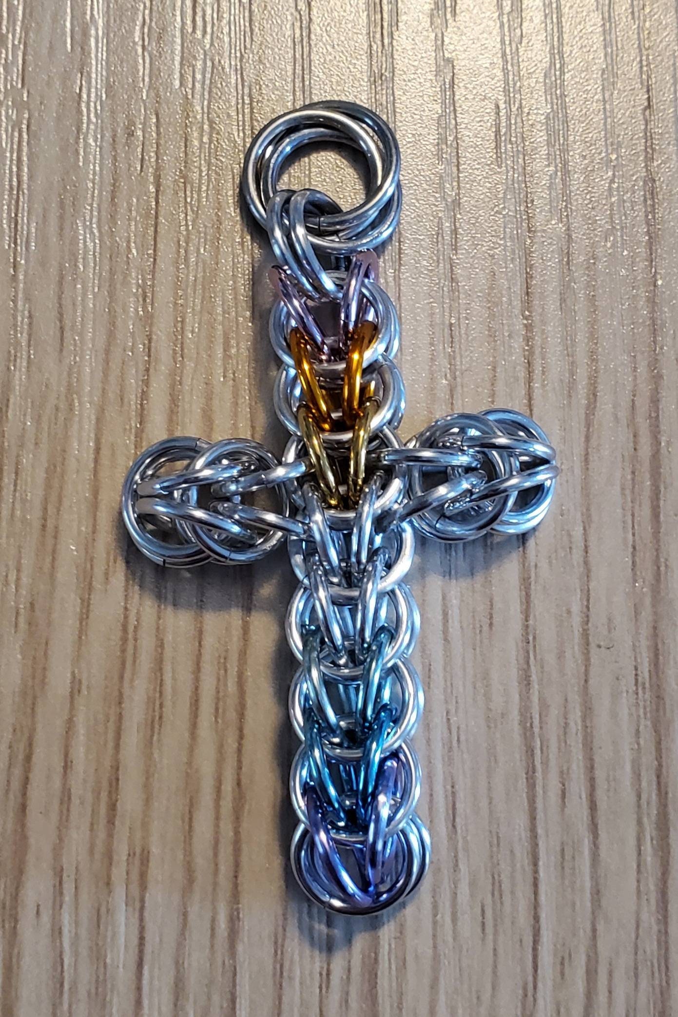 Pastel Rainbow Full Persian Cross Pendant | Etsy