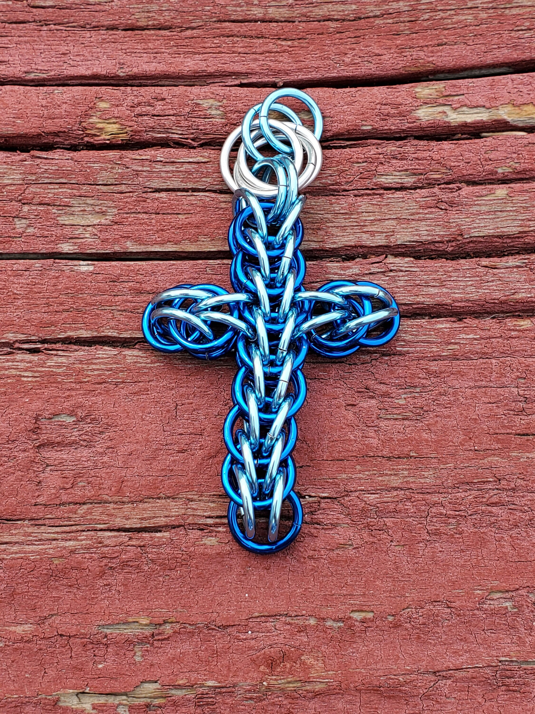Full Persian Cross Pendant Center Light Blue - Etsy