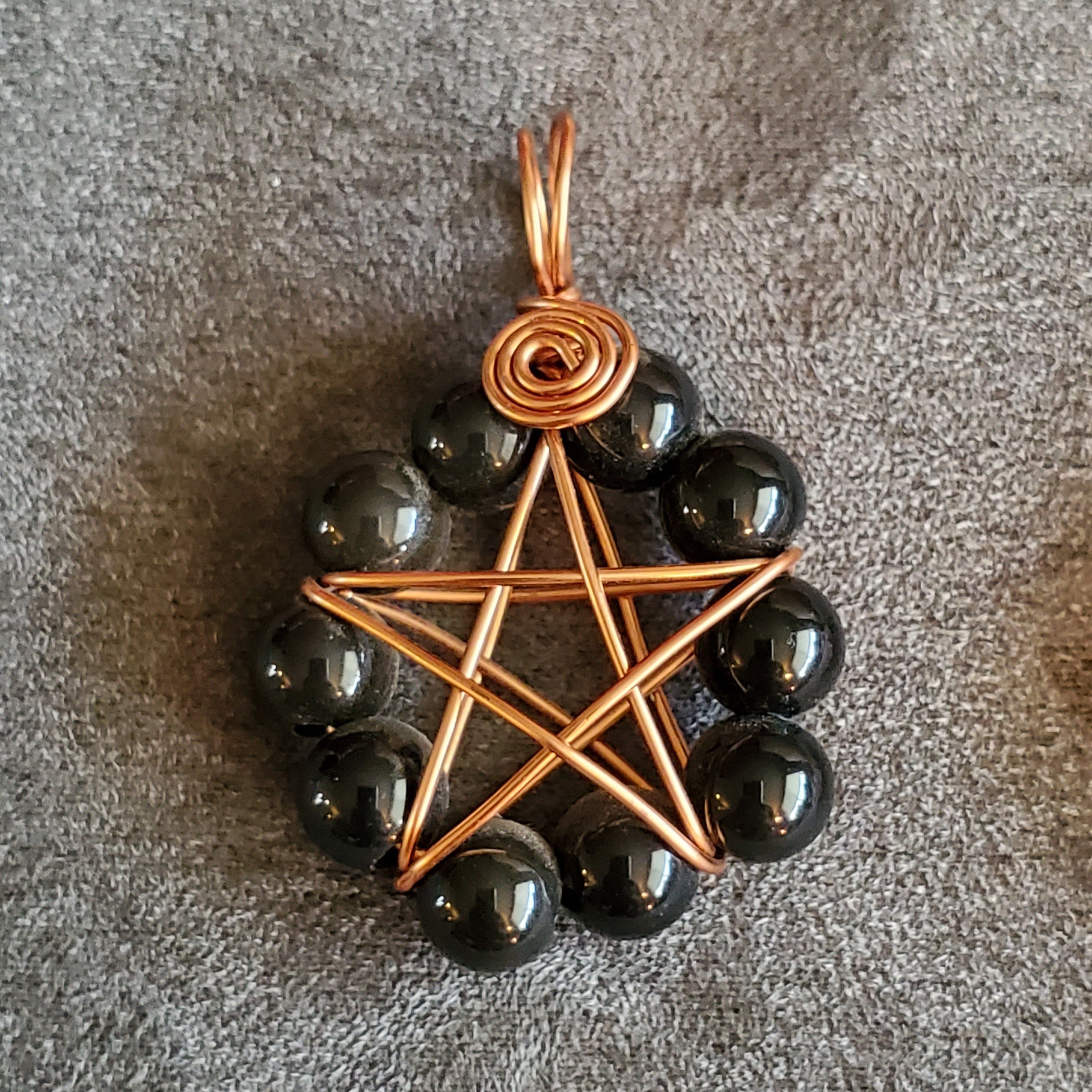 Copper Healing Stone Pentacle Pendant Necklace - Etsy