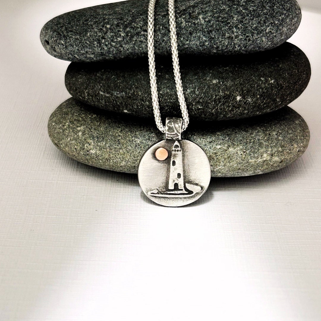 Lighthouse Necklace Sterling Silver, Lighthouse Gifts, Lighthouse ...