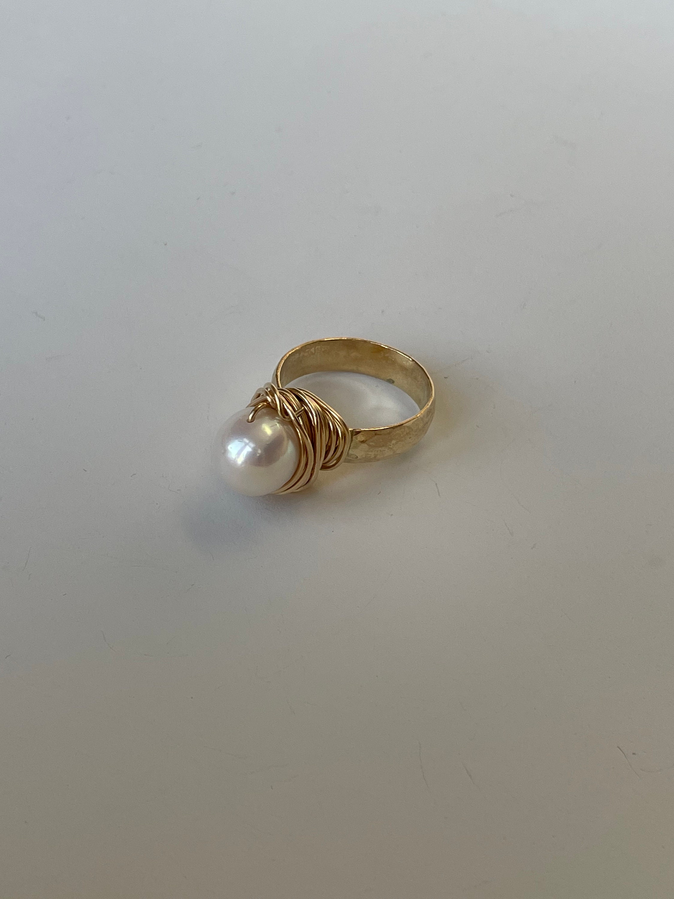 Helen Wang Jewelry Ring - Hammered 14K Gold-filled Band and Wrapped ...