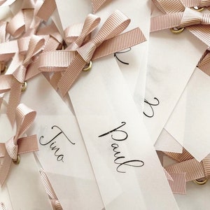 Vellum Place Card Tags per Tag - Etsy