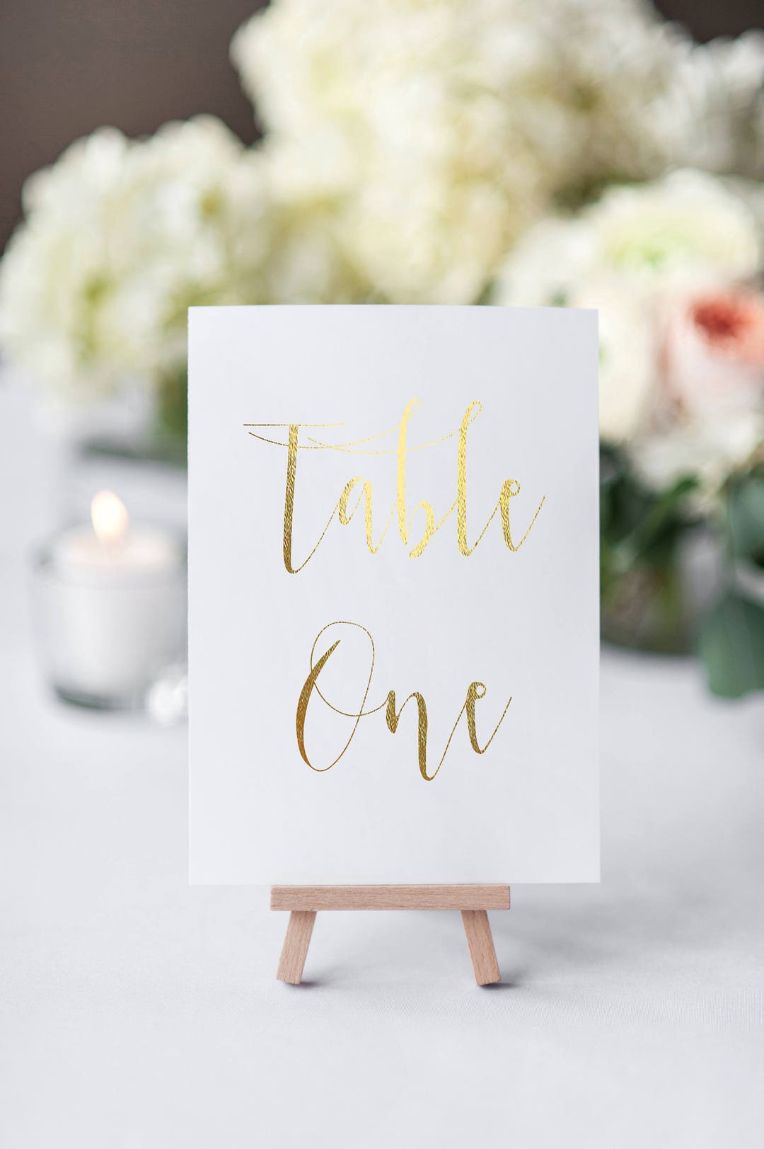 Table Number Cards Gold Foil - Etsy UK