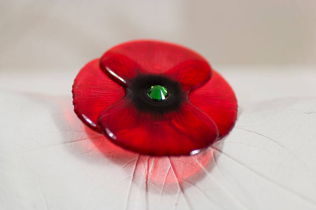 Handmade Poppy Brooch. Made in England. Comes in a Jewellery Box. - Etsy