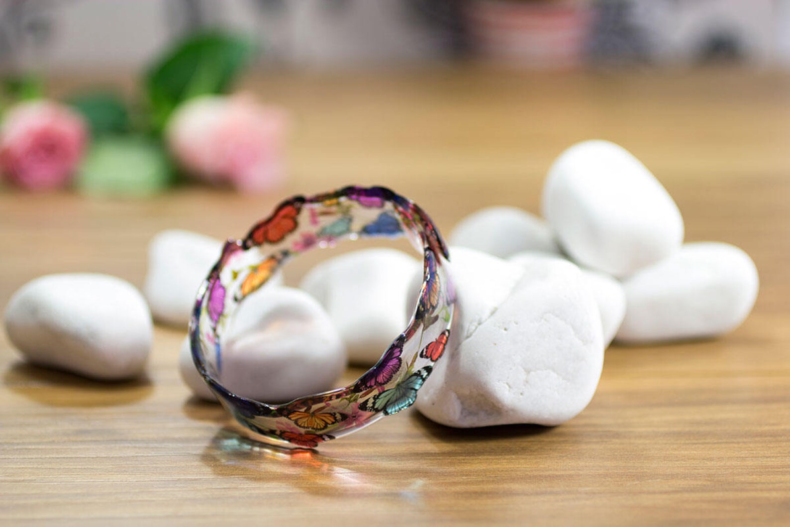 Unique Butterfly Bangle With Different Coloured Butterflies. - Etsy