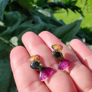 Thistle Stud Earrings. Unique Scottish Thistle Design, Entirely Made by ...