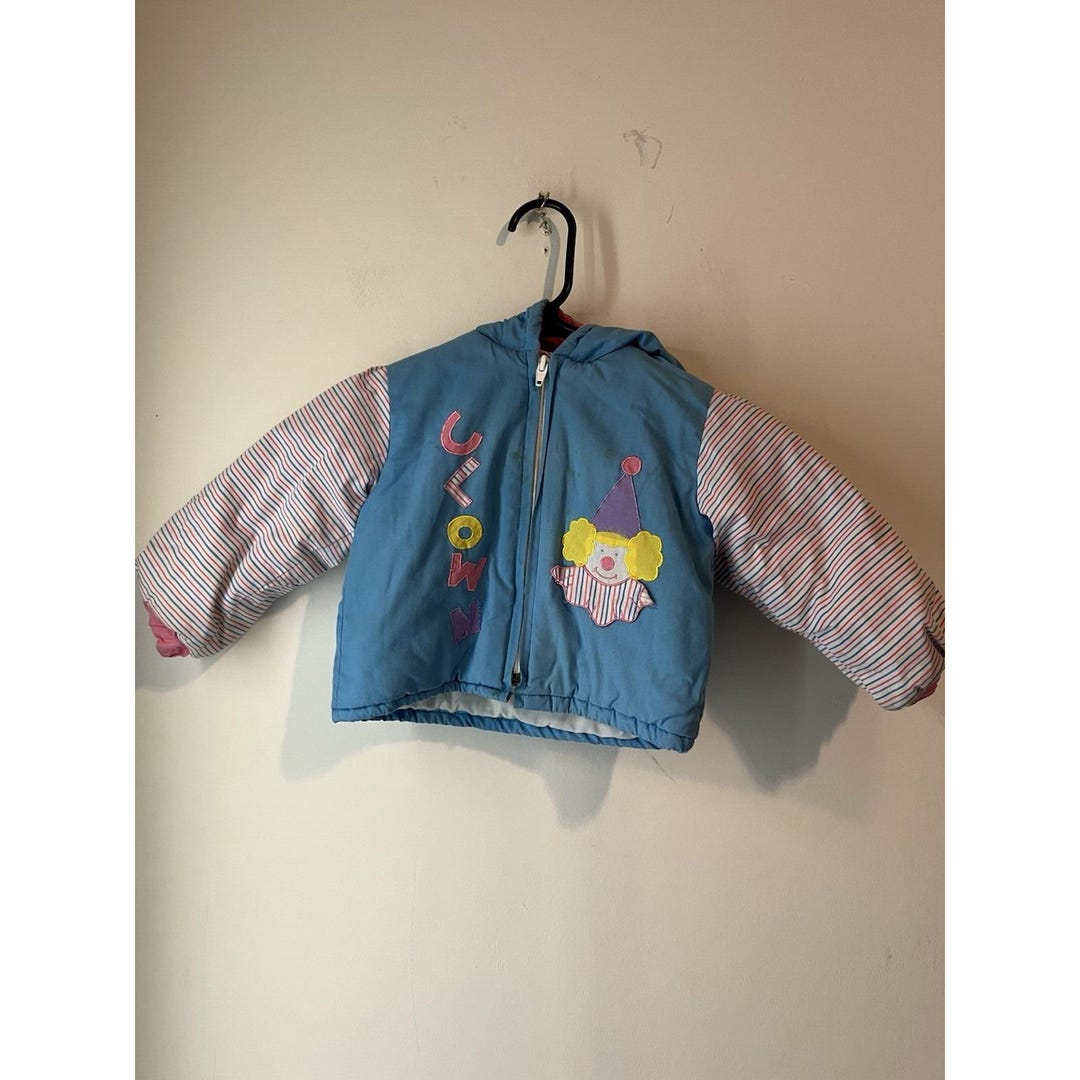 Vintage Pastel Clown Puff Jacket Baby Size 24 Months Puff JPI Company ...