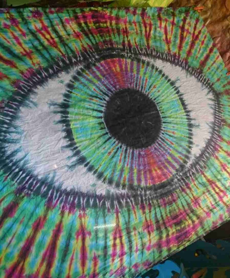 Tie Dye Tapestry Wall Hanging Psychedelic Rainbow Vision Eye - Etsy