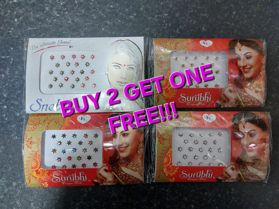 Rhinestone Crystal Star Bindi Pack: Self-adhesive Face Stickers - Etsy