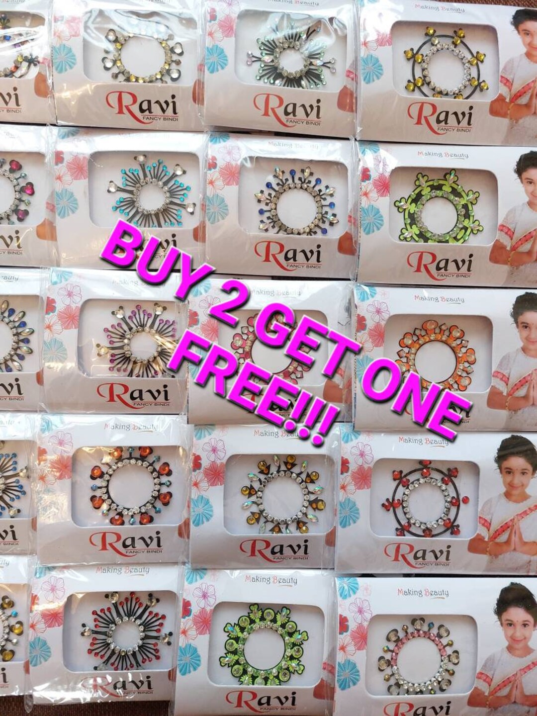 Large Belly Button Bindi: Mixed Color Body Sticker for Festival Rave - Etsy