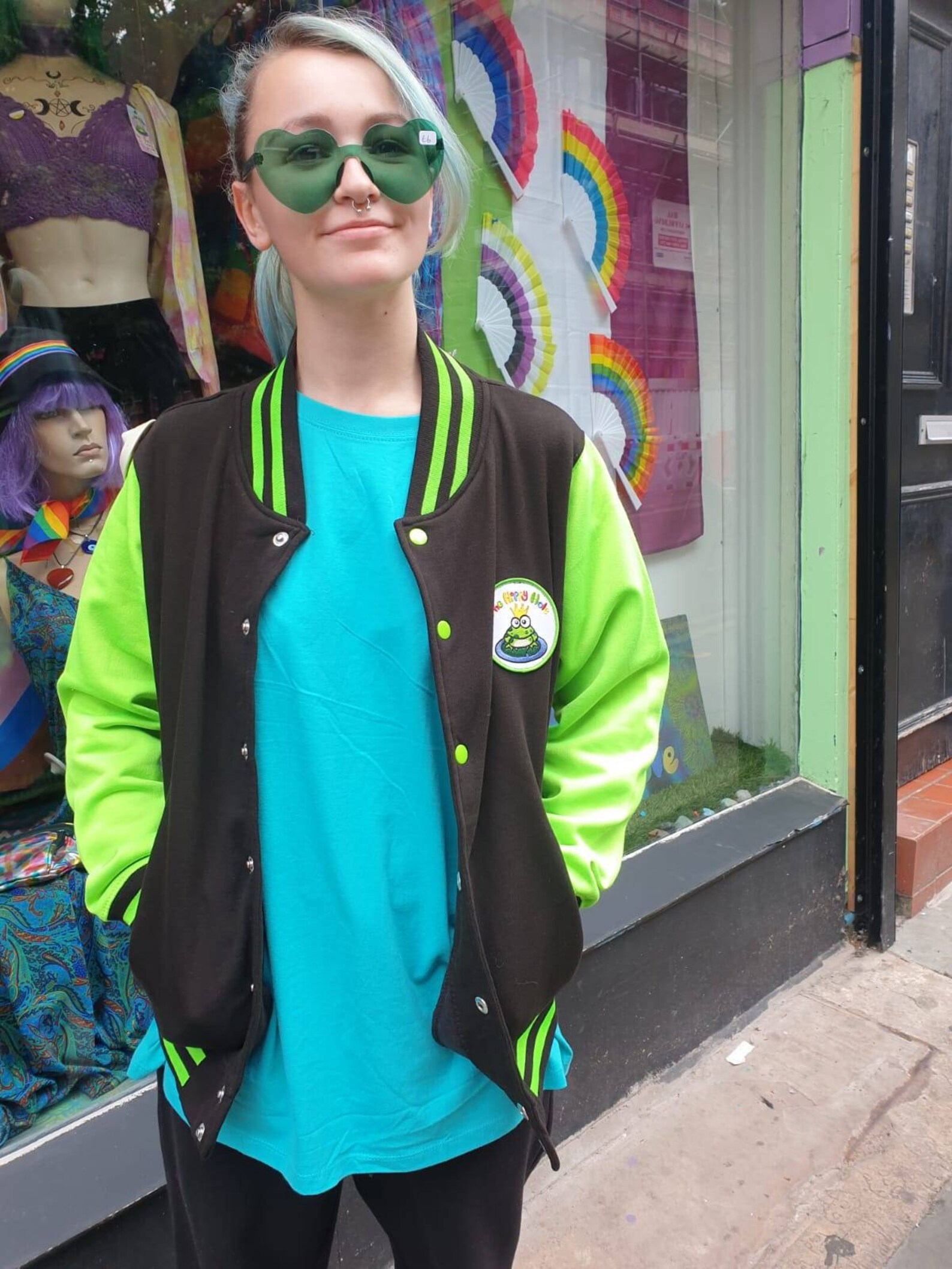 Tie Dye Hippy Hole Green College Style Jock Varsity Jacket Handmade ...