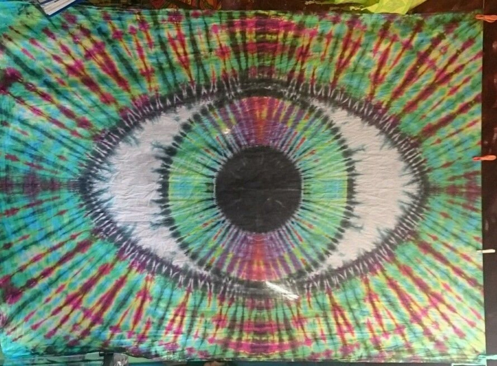 Tie Dye Tapestry Wall Hanging Psychedelic Rainbow Vision Eye - Etsy