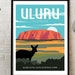 Uluru Travel Poster, Ayers Rock Travel Poster, Australia Wall Art ...