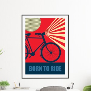 Bike Poster, Bicycle Poster, Retro Poster, Bike Quote Poster, Gift for ...