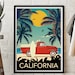 California Travel Poster Retro California Poster Retro - Etsy