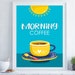 Coffee Poster Retro Kitchen Wall Art Kitchen Wall Art - Etsy