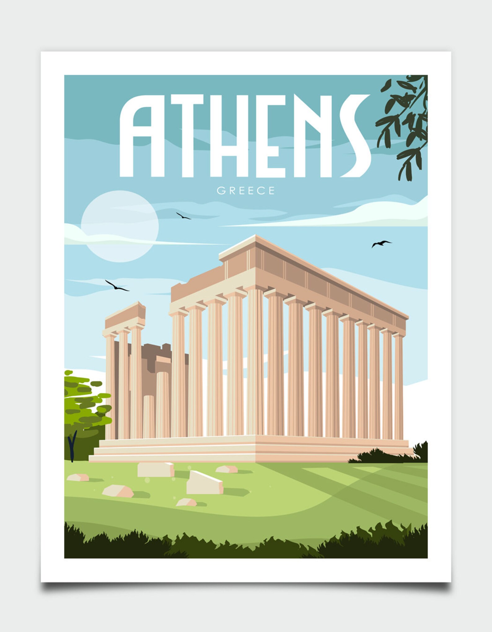 Greece Wall Art Athens Poster Athens Wall Art Living Room - Etsy