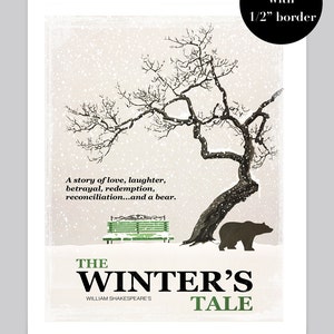 The Winters Tale, Shakespeare Poster, Literary Quote, Literary Poster ...