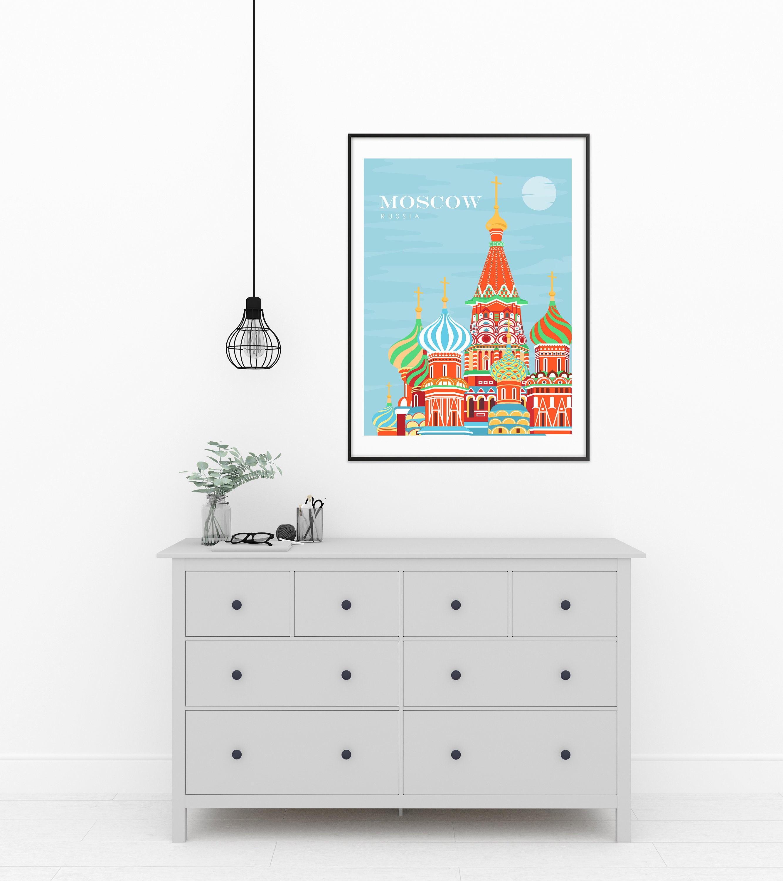 Moscow Travel Poster Russia Travel Poster Moscow Poster | Etsy