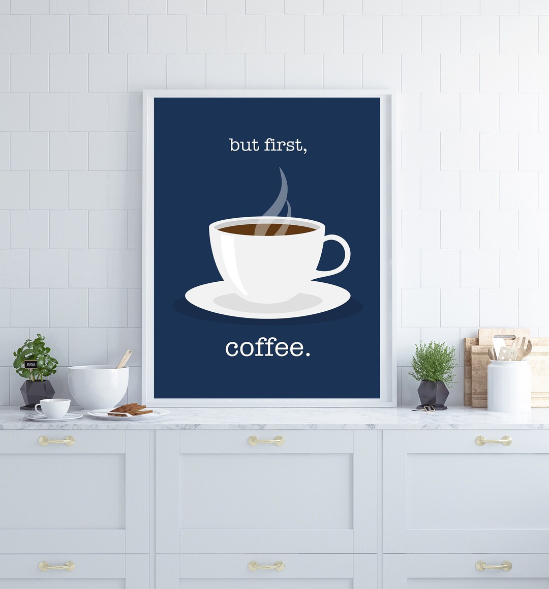 But First Coffee, Coffee Poster, Coffee Gift, Kitchen Wall Art, Kitchen ...