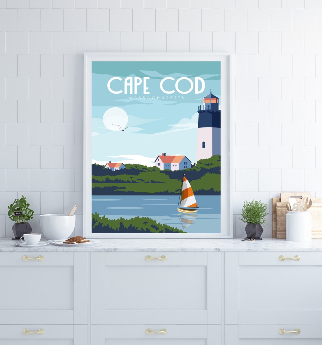 Cape Cod Poster, Massachusetts Poster, US Poster, Wedding Gift, Travel ...