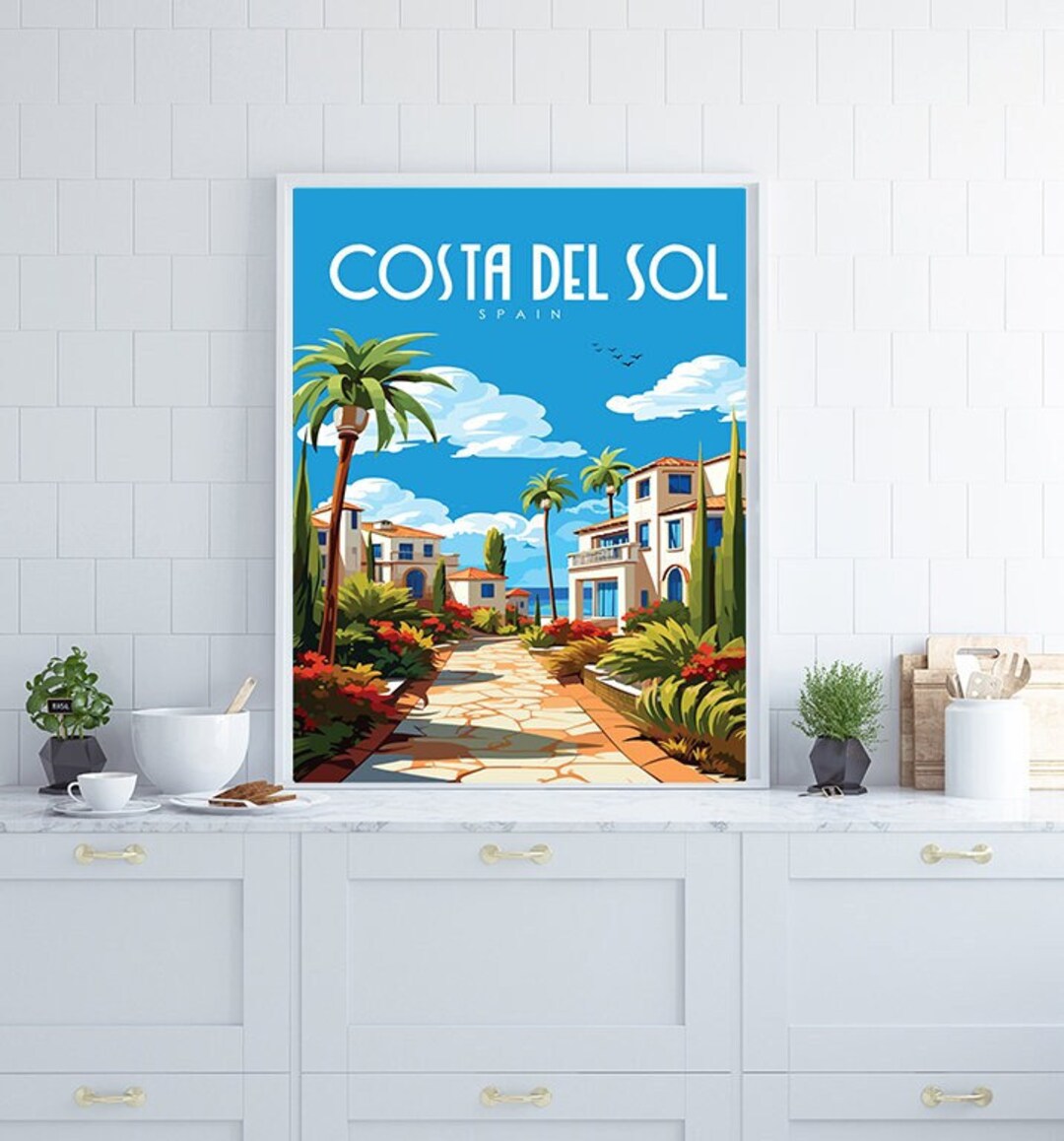 Costa Del Sol Wall Art, Costa Poster, Spain Wall Art, Costa Spain ...