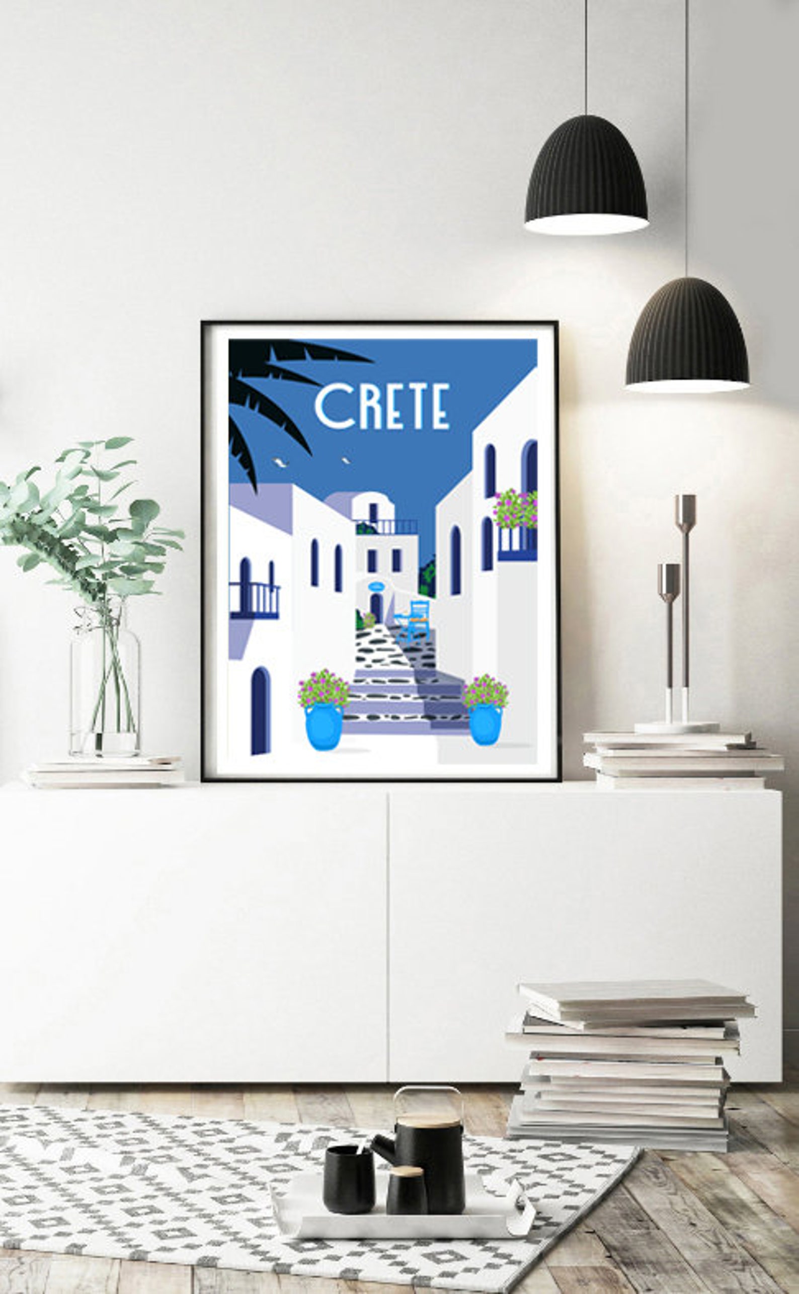 Crete Poster Crete Wall Art Greek Islands Poster Greek - Etsy
