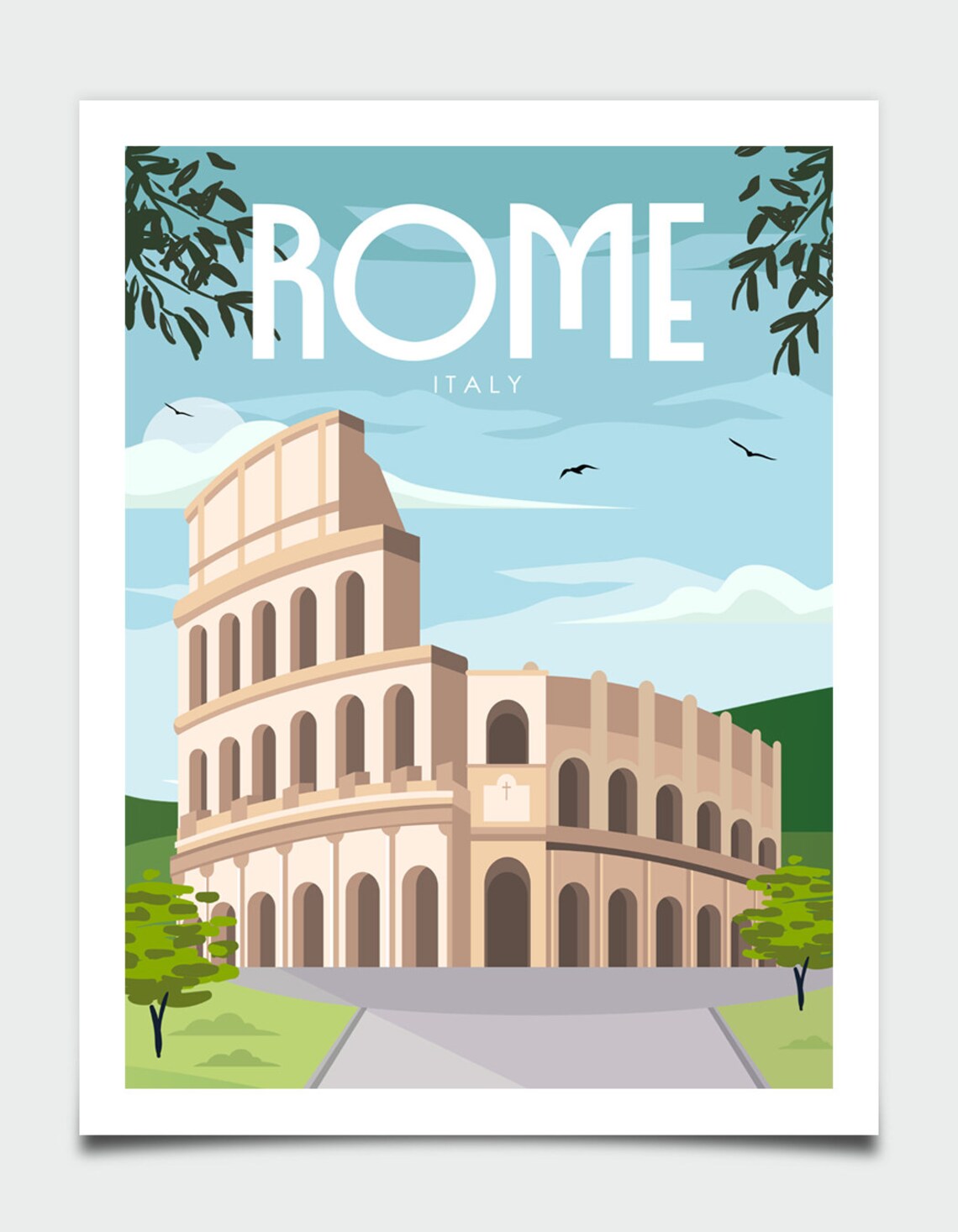 Travel Wall Art Rome Wall Art Rome Poster Italy Wall Art | Etsy