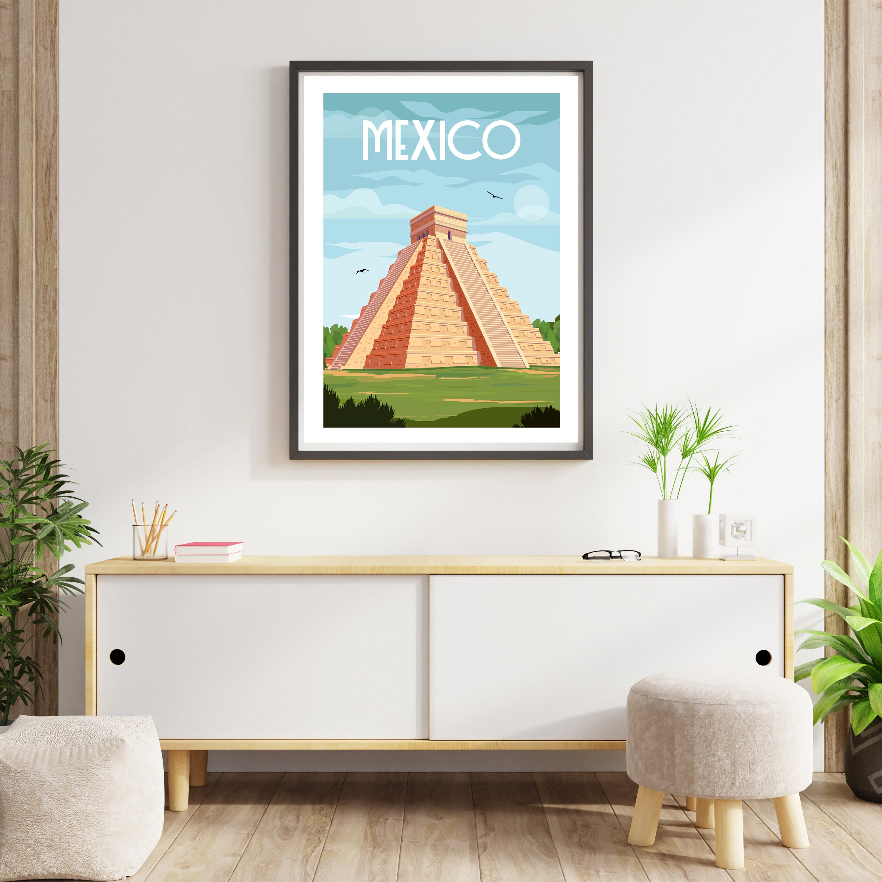 Mexico Travel Poster Mexico Wall Art Travel Wall Art Travel | Etsy