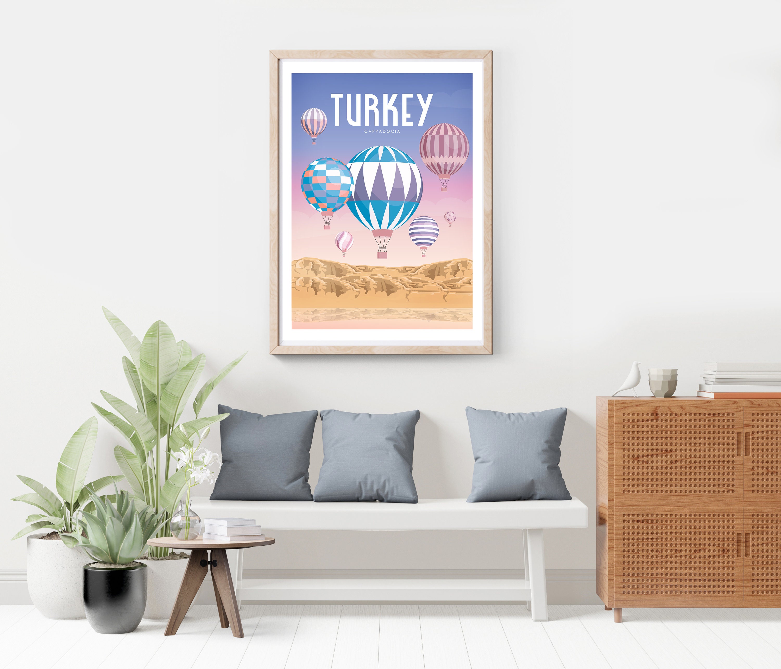 Turkey Poster Turkey Wall Art Turkey Travel Poster | Etsy