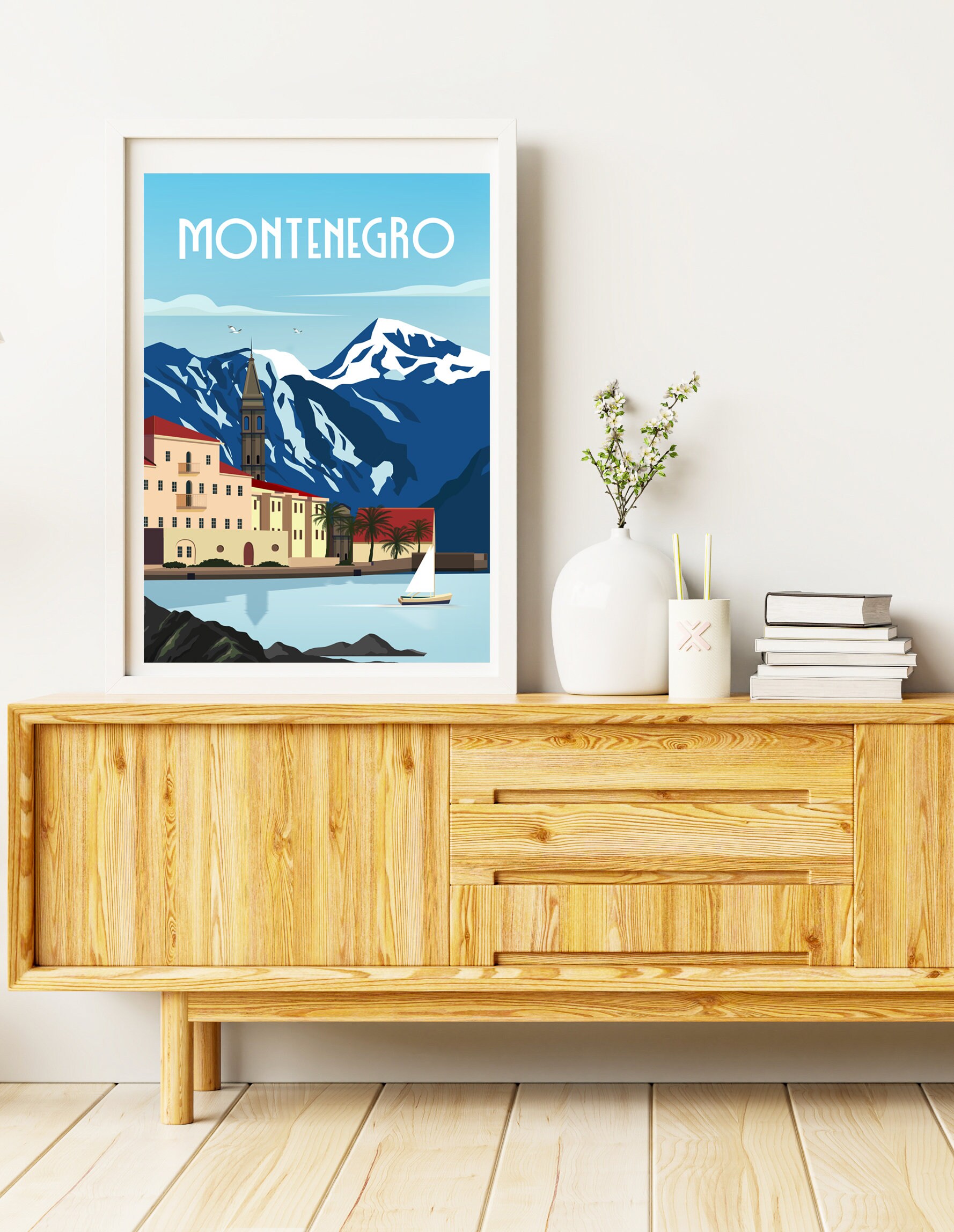 Montenegro Poster | Montenegro Wall Art | Honeymoon Gift | Travel Wall ...